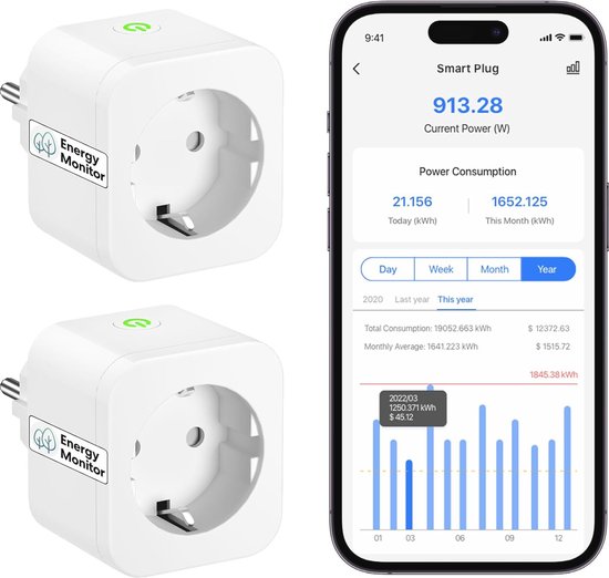 Intelligent Bluetooth stopcontact met energieverbruikmeting ...