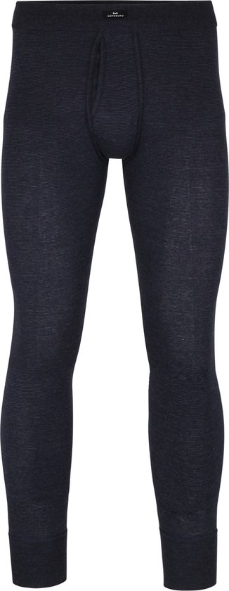 Gotzburg heren lange onderbroek met gulp (1-pack) - middenblauw gestreept - Maat: M | bol