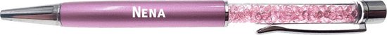 Pen Met Diamantjes En Gravering - Met Naam - Nena - Licht Roze | bol