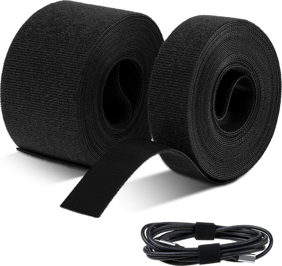Velcro Tape Rolls - 5m Long, 2.5cm + 5cm Wide - Self-Adhesive Double ...