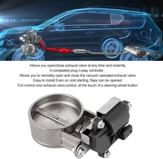 Electric Push Activated Exhaust Valve with Low Pressure Cut Off Remote ...