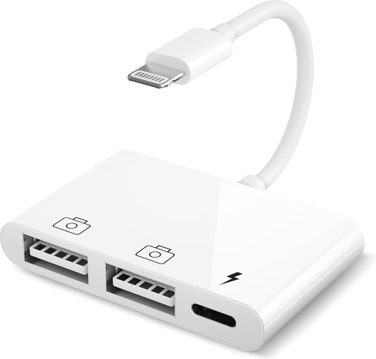 3-in-1 iPhone USB OTG-adapter met Gegevenssynchronisatie | bol