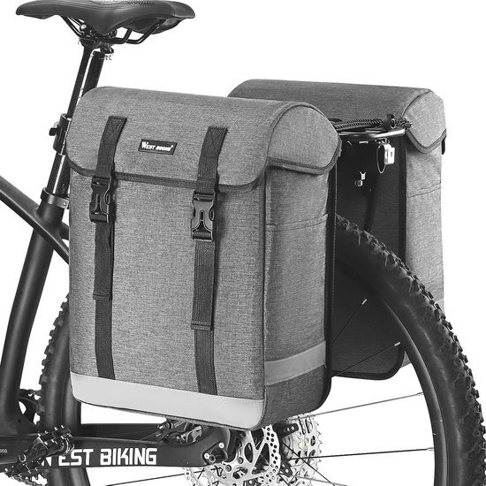 Waterdichte Fietstas 33L voor Achter Rack - Dubbele Fietskoffer met ...