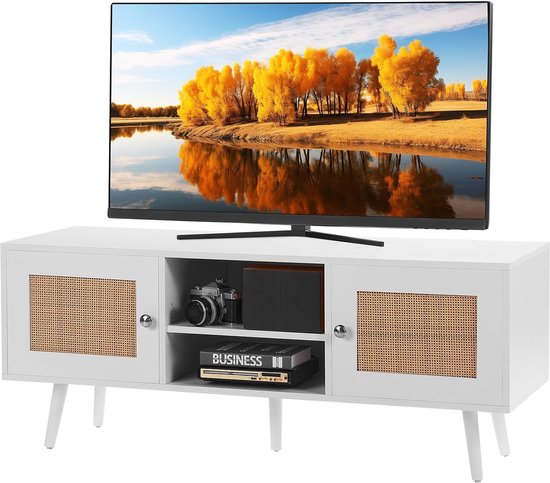 JGS ® Stijlvolle Boho TV Kast met Verstelbare Planken en 2 Deuren voor ...