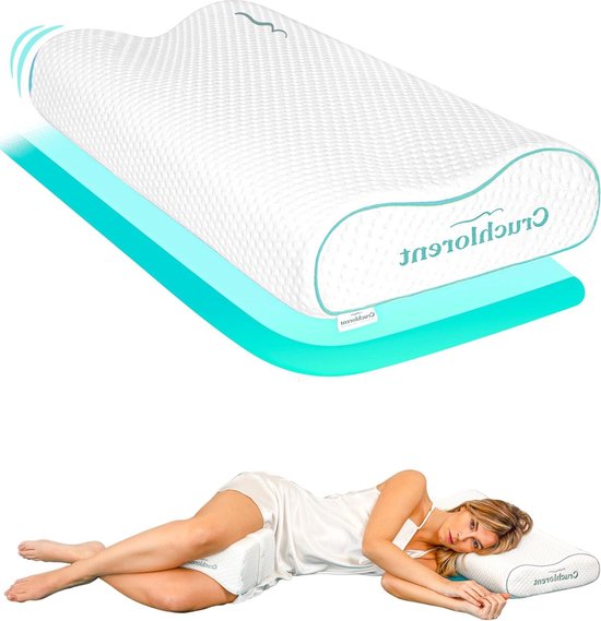 Ergonomisch verstelbaar nekkussen voor zij- en rugslaap - orthopedisch kussen van... | bol