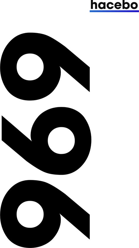 Cijfer Sticker - Zwart - 9CM - Container sticker - 1 Stuks - 696 | bol