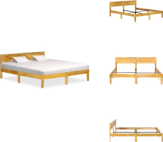 vidaXL Bedframe - Bedframes - Bed Frame - Bed Frames - Bedframe massief ...