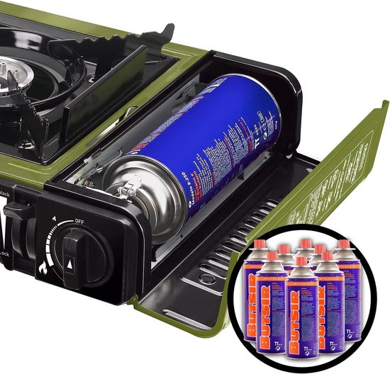 Draagbaar gasfornuis - 23 kW - vlamregelaar - inclusief transportkoffer ...