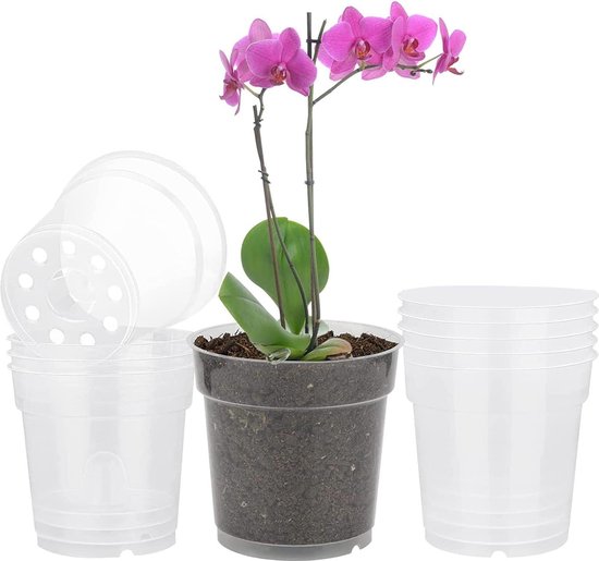 Bloempot Doorzichtige Plantenpot Plastic Kwekerijpot Transparant 10 Bloempot Doorzichtige Plantenpot Plastic Kwekerijpot Transparant 10