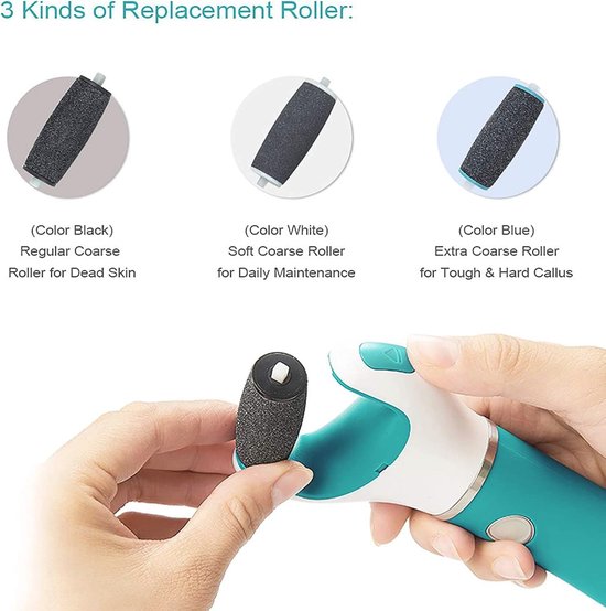 Set van 9 vervangende puimsteenrollen voor elektrische voetverzorging ...