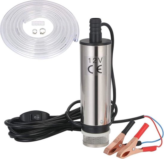 DC 12V Dompelpomp voor Diesel en Water met PVC Slang - 51mm Pomp voor ...