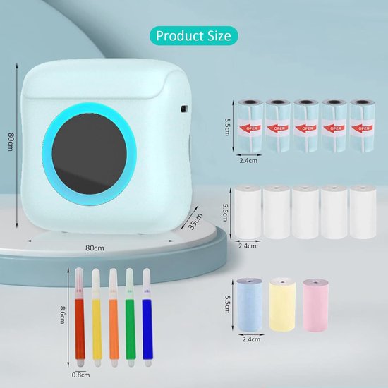 Draagbare thermische printer voor foto’s, labels en notities - Mobiele ...