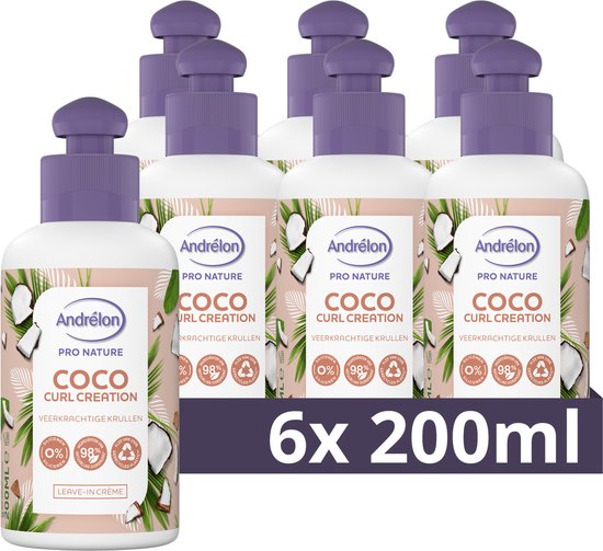 Andrélon Pro Nature Leave-In Crème - Coco Curl Creation - natuurlijke ...