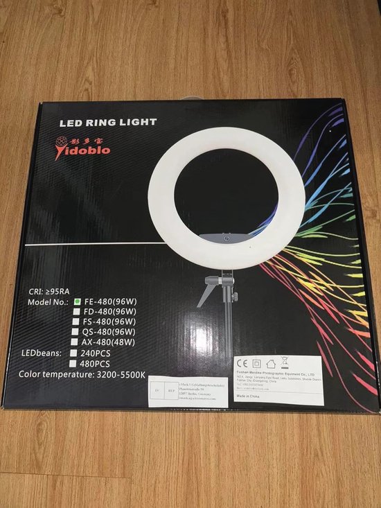 Dimbare 18" LED Ringlicht met Statief en Softbag - Perfect voor ...