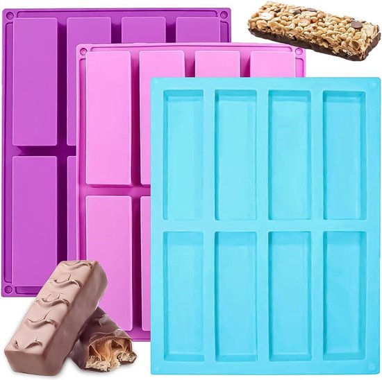 Chocolade vorm siliconen - 3 stuks mueslirepen bakvorm - bakvormen voor ...