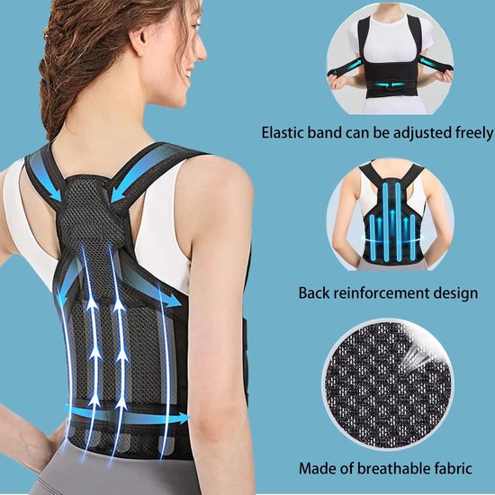 Verstelbare Rugsteunriem Voor Mannen En Vrouwen - Houdingcorrectie Riem ...