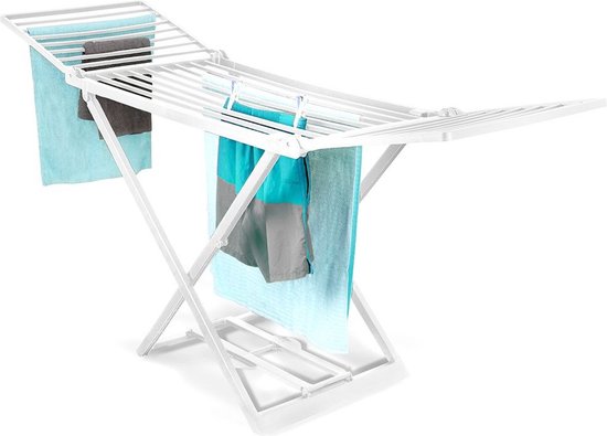 Droogrek Staand Wit Opvouwbare XXL 208 cm - Droogtoren - Wasrek ...
