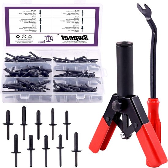 131 Stks Poly Rivet Gun Set met 1 Stks Klinknagel Removal Tool - 90 ...
