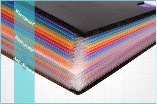 Documentenmap A4 - sorteermap bestandsorganizer met 24 vakken ...