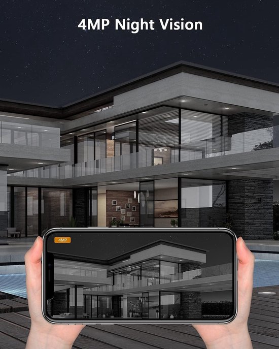 Bewakingscamera 4MP voor buiten - wifi IP-camera - weerbestendige beveiligingscamera | bol