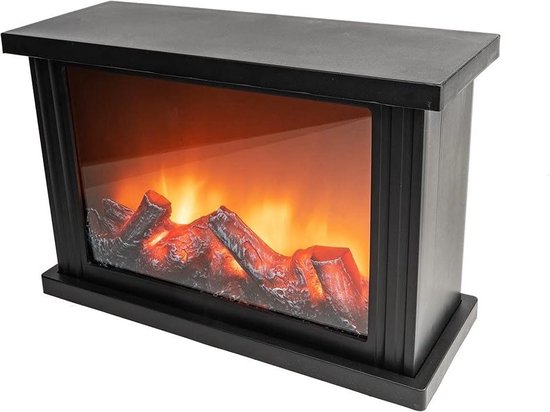 Decoratieve open haard met ledverlichting - elektrisch, batterijwerking ...