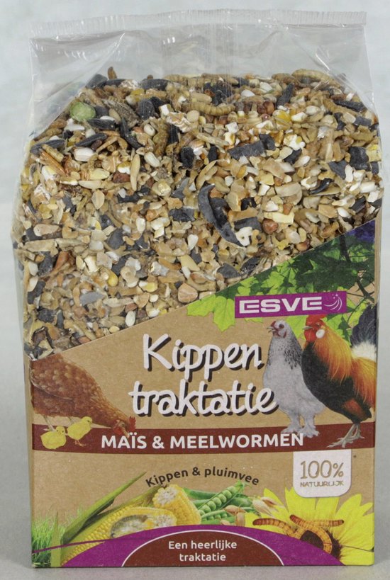 Esve Kippentraktatie - Kippenvoer - Mais Meelwormen 475 g | bol