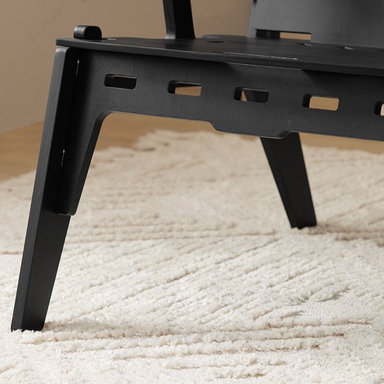 Wood Lounge Chair - Fauteuil - Houten zitting - Eenvoudige montage ...