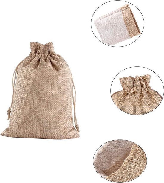45 stuks kleine jute zakjes - linnen zakjes - lavendelzakjes - lege ...