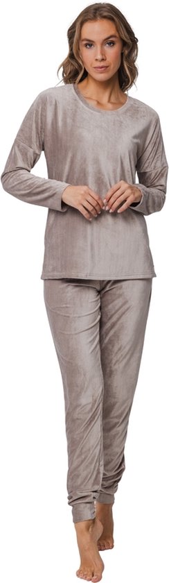 Huispak dames pastunette uni rib velours | bol