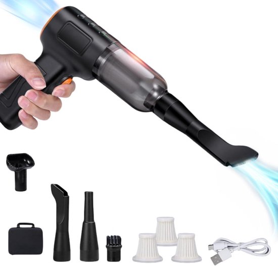 Handstofzuiger Draagbaar - Sterke Zuigkracht 16.000 Pa - Oplaadbaar - Speciaal... | bol