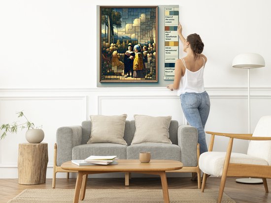 Abstract vermeer schilderij | Geabstraheerd meesterwerk: een moderne ...