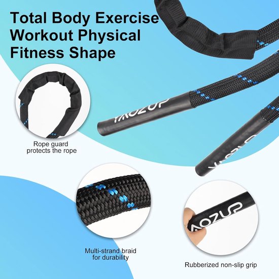 Springtouw - Touwtje springen 12 kg verzwaard zwaar fitness touw voor ...