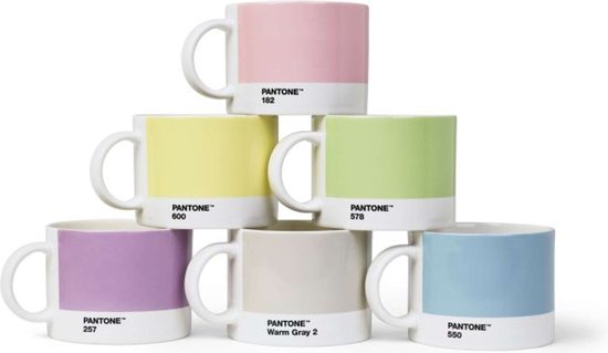 Pantone Theekop - Bone China - Light Blue 550 C | bol
