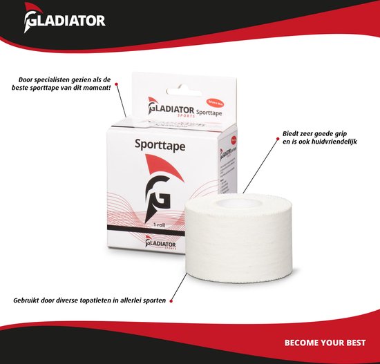 Gladiator Sports Sporttape - Blessure Tape - Fysio Tape Elastisch ...