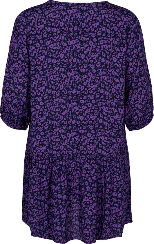 ZIZZI VBELLA, 3/4, TUNIC Dames Tuniek - Purple - Maat XXL (58-60) | bol