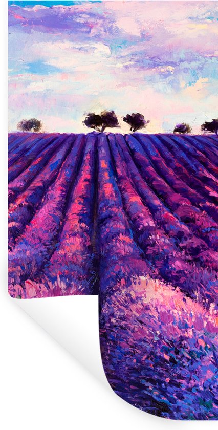 Muurstickers - Sticker Folie - Olieverf - Schilderij - Bloemen - 80x160 ...