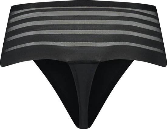 Bye Bra Periode Boxer String, Kant, Medium Flow, Zwart, S | bol