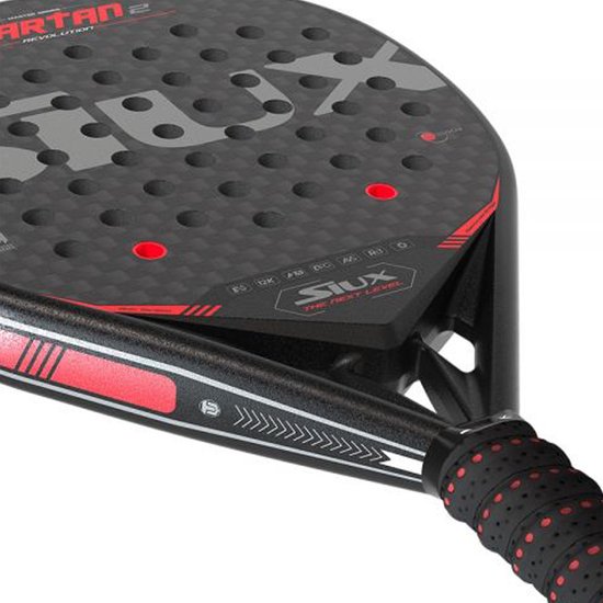Siux Spartan Revolution 2 - 12K (Hybrid) - 2023 padel racket zwart/rood ...