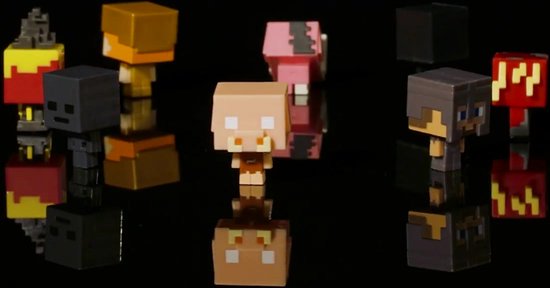 Minecraft Mob Heads Minis - Speelfiguur - Poppetje met grijze helm | bol
