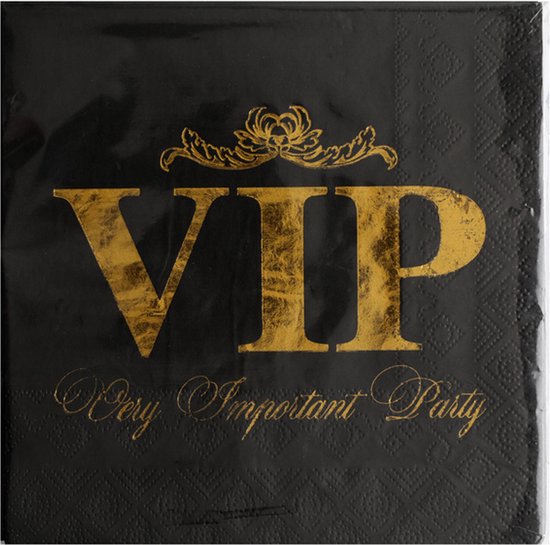 Santex VIP thema feest servetten - 20x stuks - 33 x 33 cm - papier ...