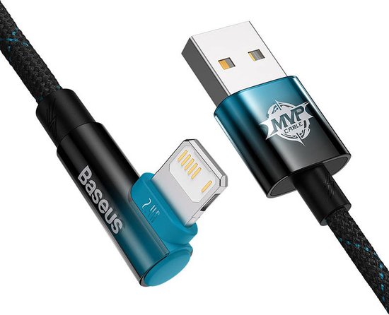 Baseus Gaming Usb To Lightning Cable 2m 20W cable - (zwart+blauw ...