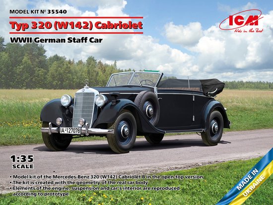 1:35 ICM 35540 Mercedes-Benz Typ 320 (W142) Cabriolet - WWII German ...