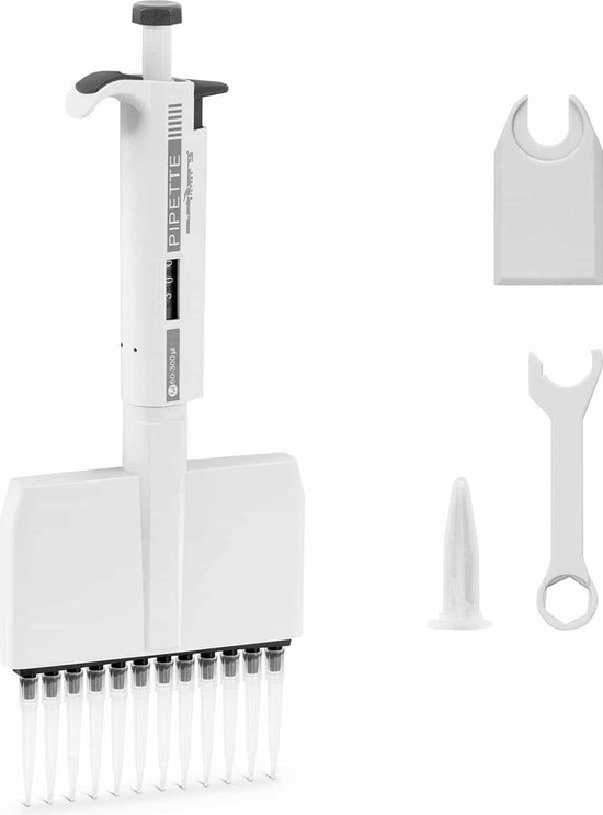 Multi -channel pipet - voor 12 tips - 0,05 - 0,3 ml | bol.com