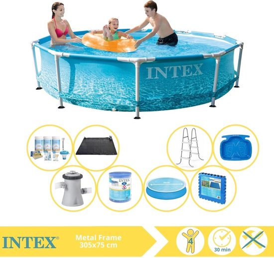 Intex Metal Frame Zwembad - Opzetzwembad - 305x76 cm - Inclusief ...