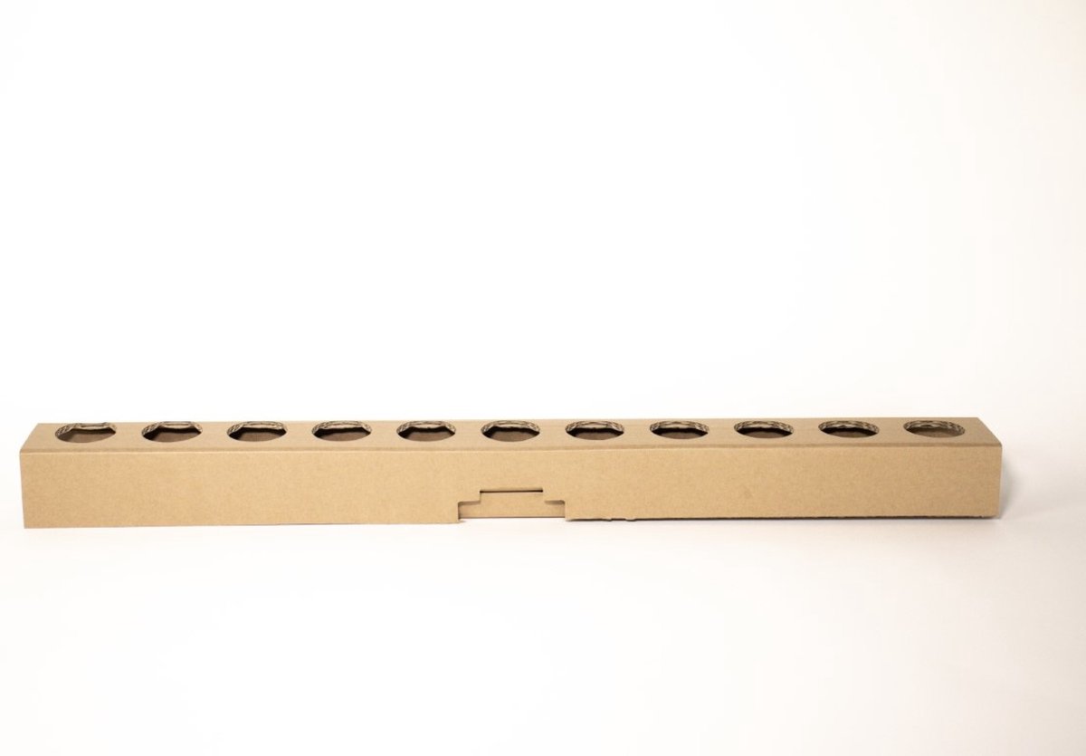 Kartonnen meter bier - Bierhouder voor 11 glazen - Diameter 6 cm - 100% ...