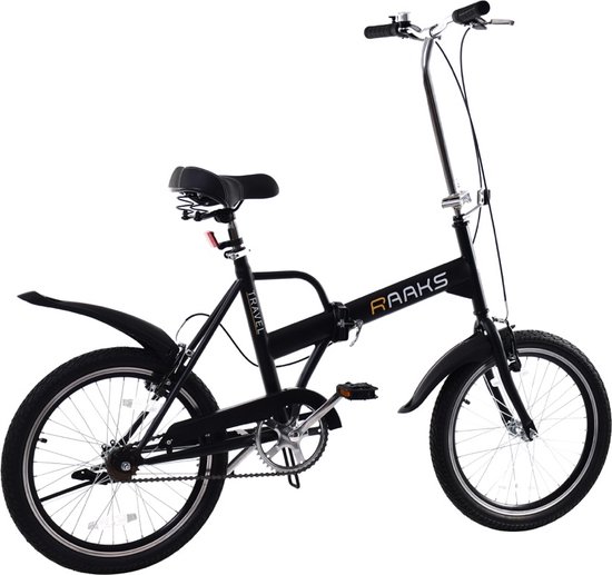 Raaks Travel Vouwfiets 20″ Single Speed Matzwart | bol