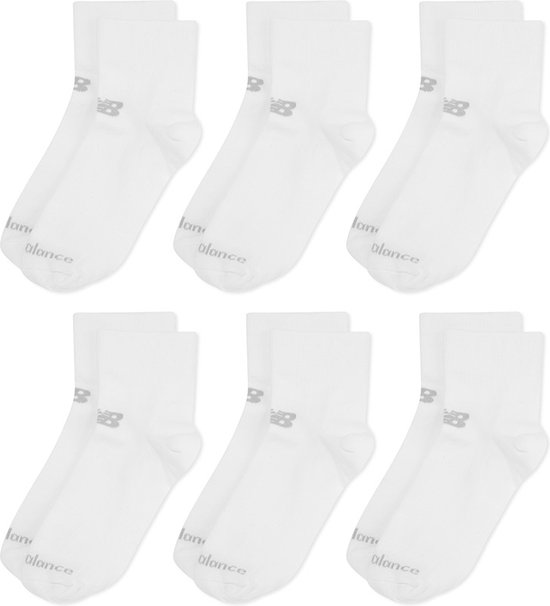 New Balance performance 6P quartersokken cotton basic wit - 39-42 | bol
