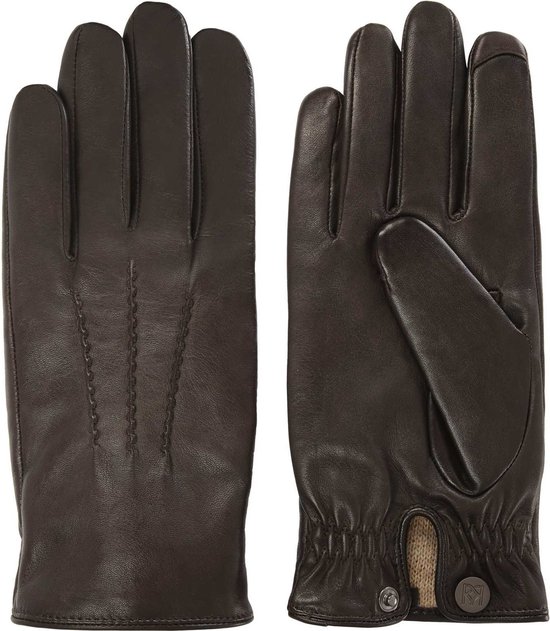 Men's brown leather gloves | bol