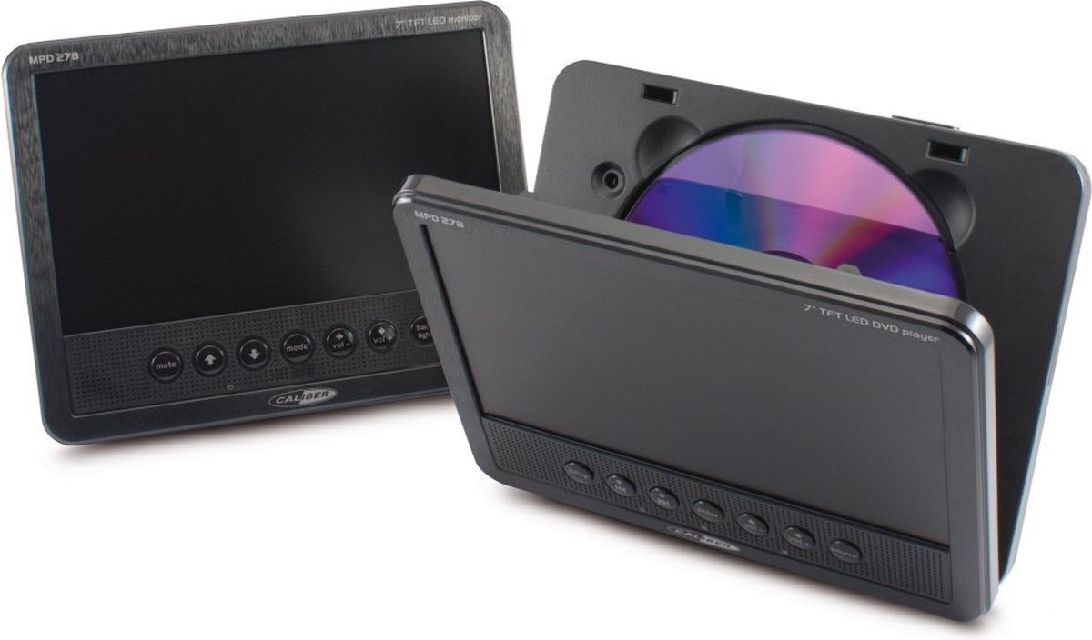 Caliber MPD278 - Portable DVD speler 2x 7 Inch scherm, 1 DVD speler met ...