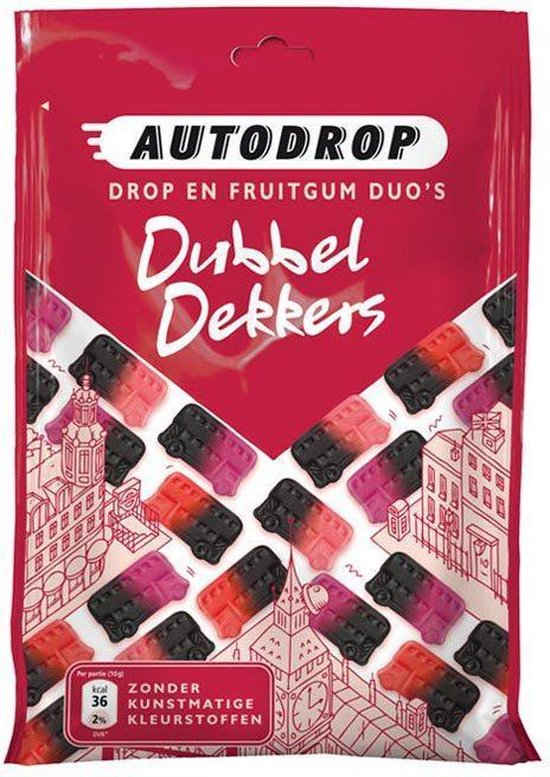 Autodrop Dubbeldekkers mixzak 180 gram | bol.com